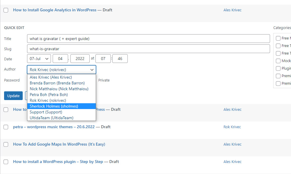 How To Change Post Author In WordPress ULTIDA