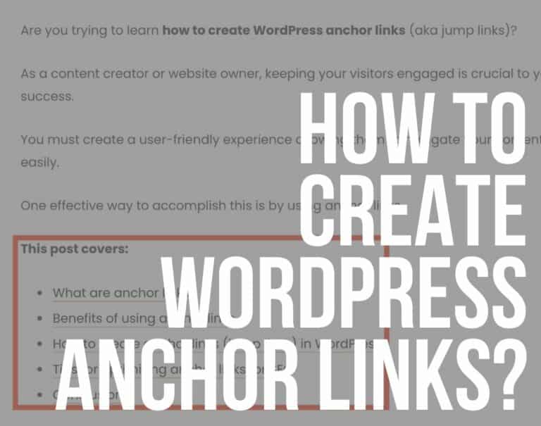 How To Create WordPress Anchor Links? (Easy Guide) - ULTIDA