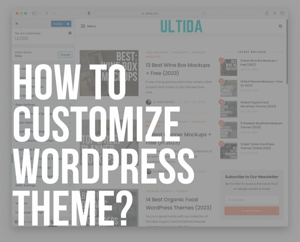 How To Customize Your Wordpress Theme 5 Ways Ultida