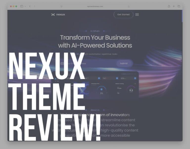 Nexux WP Theme Review (2026) - Build SaaS Landing Pages